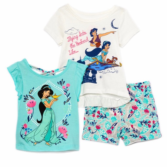 Disney | Matching Sets | Disney Jasmine Cute 3pieces Shorts Set | Poshmark